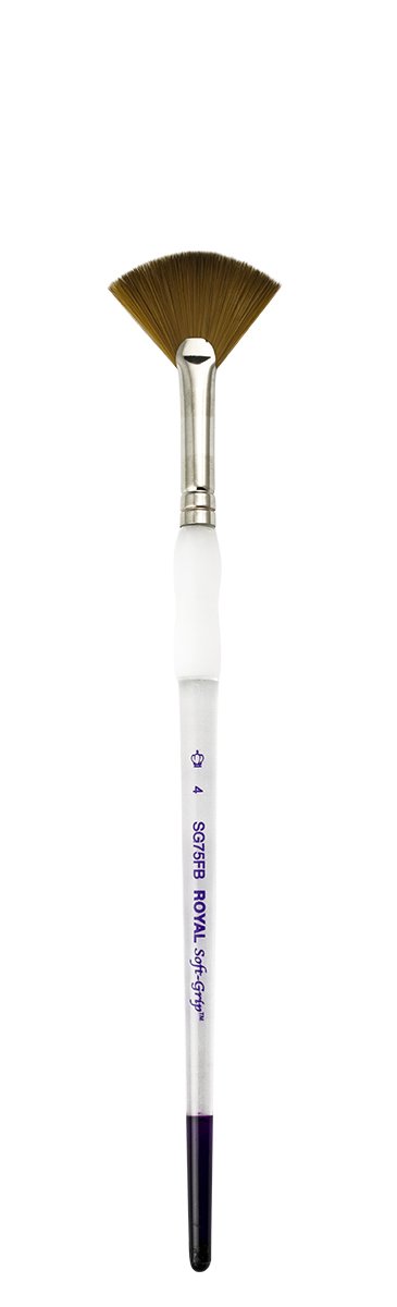 SG75FB-4 Soft Grip Synthetic Sable Fan Brush Size 4 ...